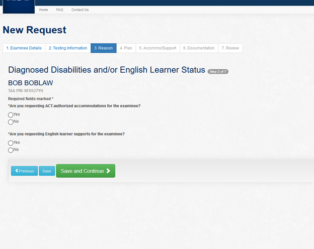 Submitting an Initial Request