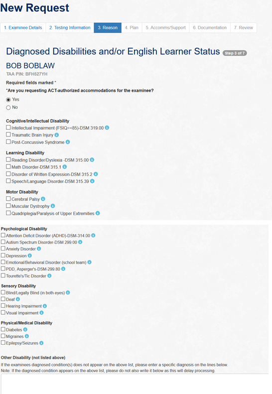 Submitting an Initial Request