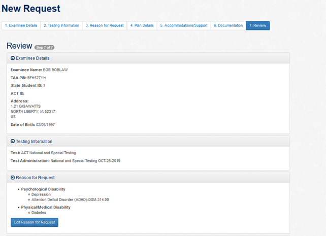 Submitting an Initial Request
