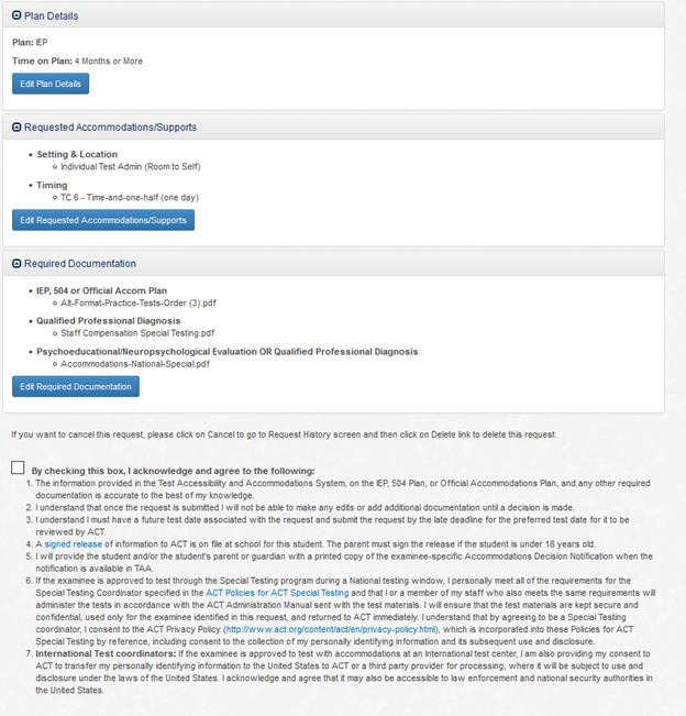 Submitting an Initial Request