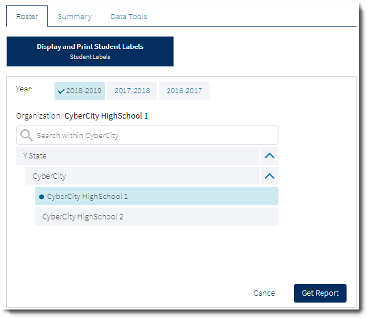 Printing Student Score Labels- Directions